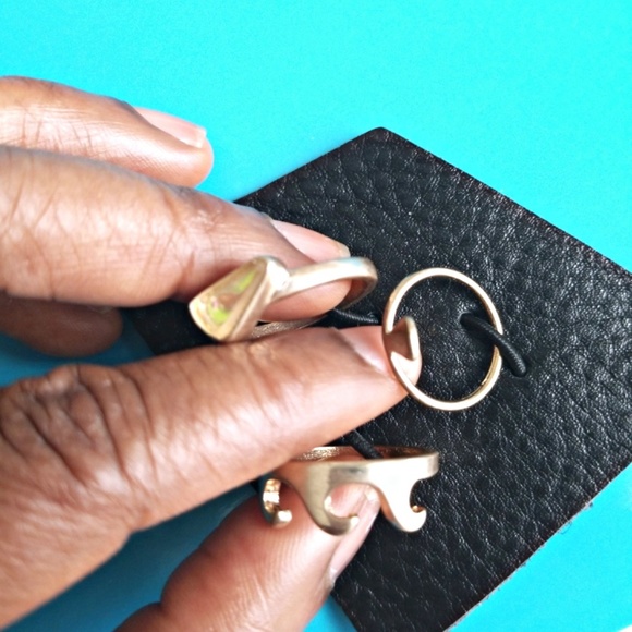 Free People | Jewelry | Free People 3 Ring Set In Gold | Poshmark